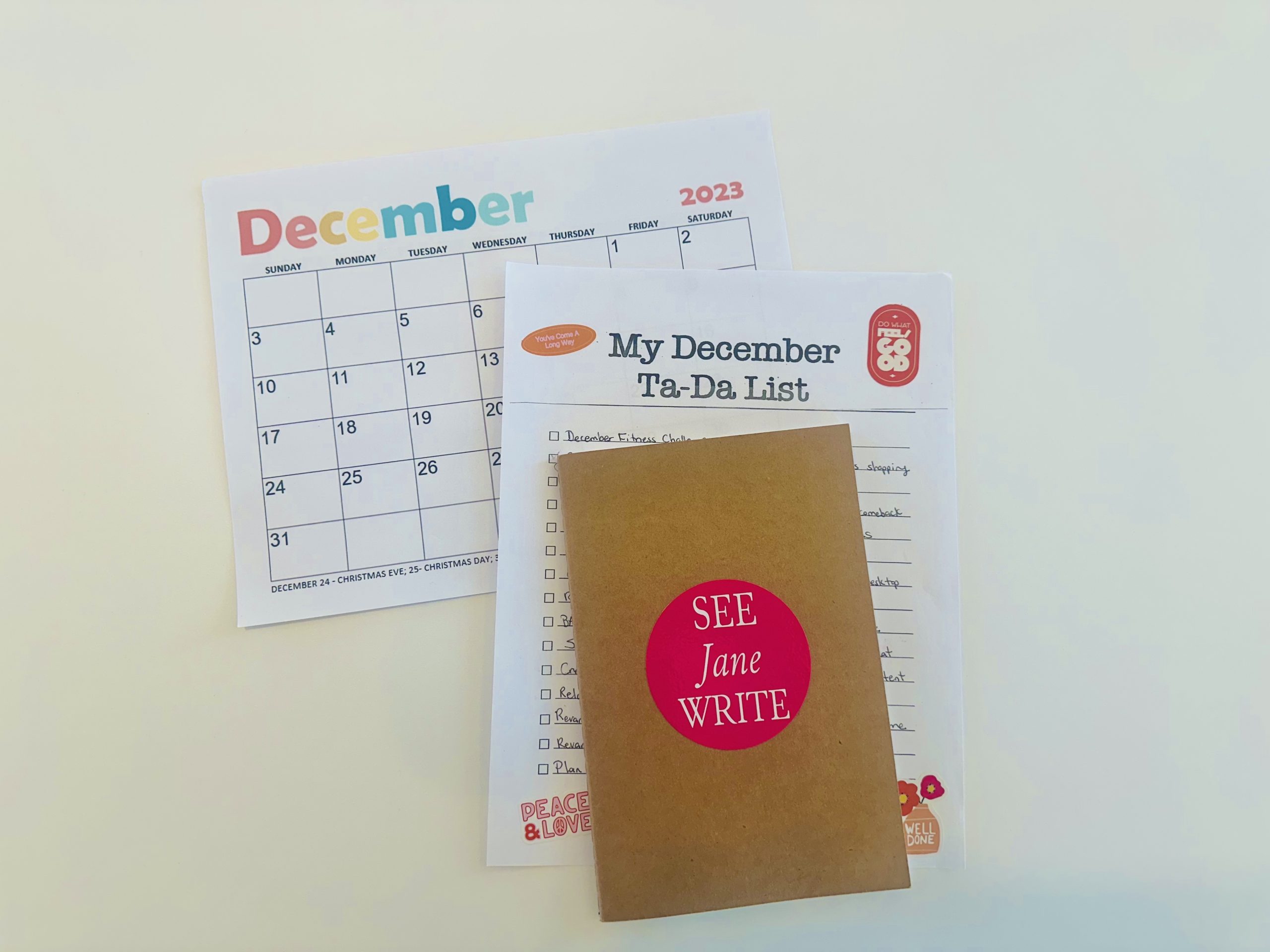My December Ta-Da List - See Jane Write